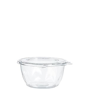 DART CTR16BF 16 oz. Pet Hinged Bowl, Flat Lid, PET, Clear (Pack of 240)
