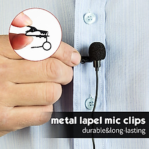 36 Pieces Lapel Mic Clips Sponge Cover Kit 18 Pieces Mental Lavalier Microphone Clip Plastic Lavalier Wire Clips 18 Pieces Foam Windscreen Cover Lapel Mic Windscreen Foam Covers for Interview Video