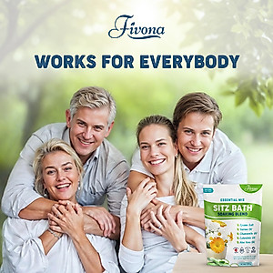 Hemorrhoid Treatment Sitz Bath Salt Natural Soaking Blend - Epsom Salt with Pure Essentials Oils for Fissure, Postpartum Care, Bartholin Cyst Treatment - Essential Mix for Self Care - 1 Pack - 14.1 oz