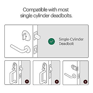 August Wi-Fi, (4th Generation) Smart Lock – Fits Your Existing Deadbolt in Minutes, Matte Black