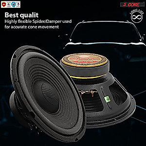 5Core 10" inch Subwoofer Replacement DJ Speaker Car Sub Woofer 1000W PMPO Dual 8 Ohm WF 10120
