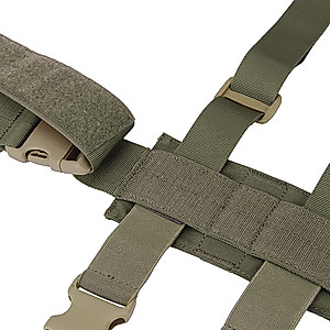 EXCELLENT ELITE SPANKER Tactical Drop Leg Holster Adjustable Drop Leg Platform Molle Module Universal Bag for Left/Right Leg(Ranger Green)