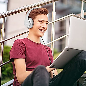 TUINYO Wireless Headphones Over Ear, Bluetooth Headphones with Microphone, Foldable Stereo Wireless Headsetfor Travel Work TV PC Cellphone