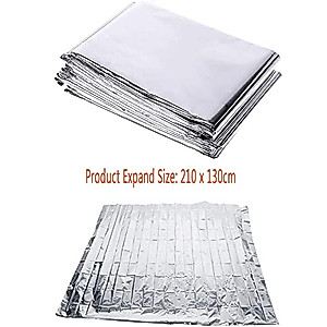 Xccj 6 Pack High Silver Reflective Mylar Film, 83x 52 in, Garden Greenhouse Covering Foil Sheets for Plant Growth, Grow Room, First Aid, Camping, Outdoor Survival