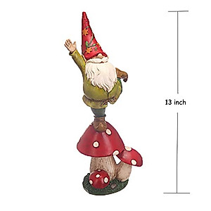 Topadorn Vegetable Garden Gnome Statue Decoration Statuary Gnomes Garden Decorations,Mushroom