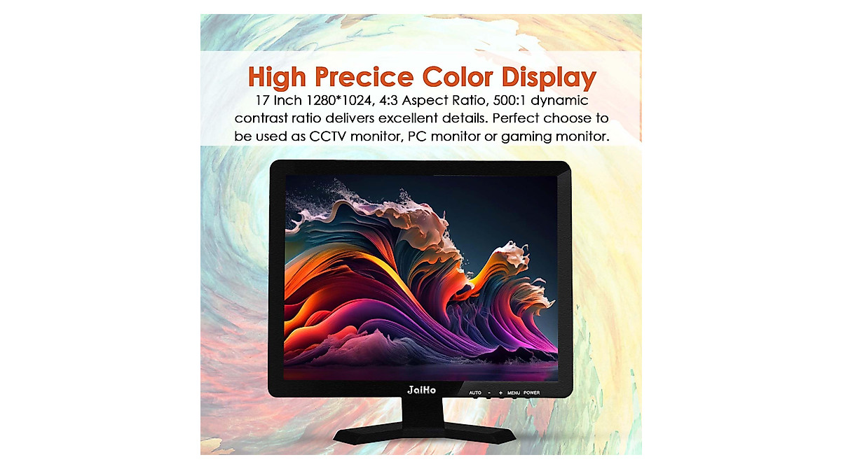 JaiHo 17 Inch PC Monitor - Full HD LCD Display with HDMI & Speakers