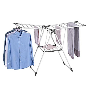 YUBELLES 53.54 * 20.28 * 36.02in Clothes Drying Rack, Gullwing Space-Saving Laundry Rack, Space Saving Laundry Drying Rack, Easy Storage Laundry Indoor and Outdoor Use