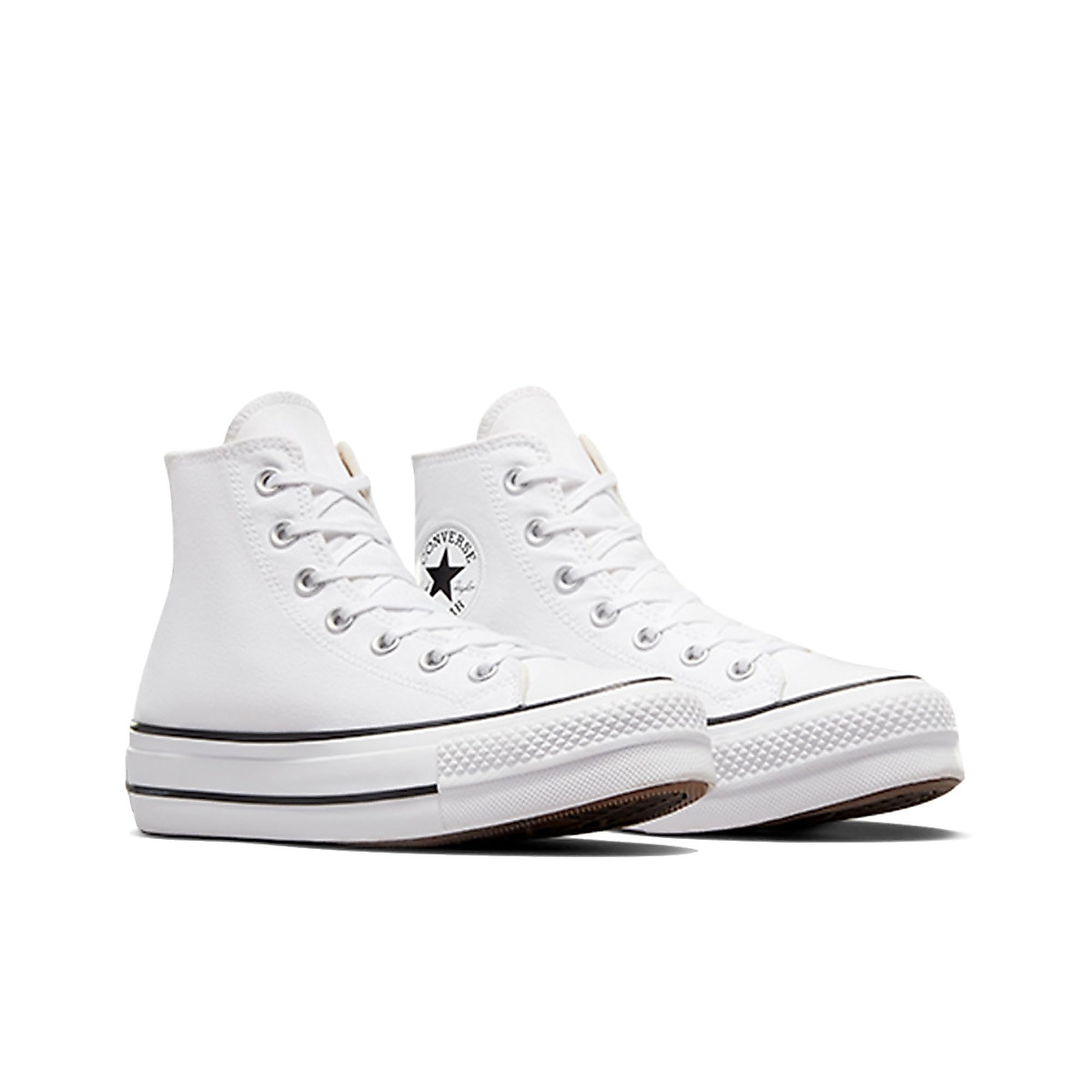 Converse Women's Chuck Taylor All Star Lift High Top Sneakers, White/Black/White, 8.5 Medium US