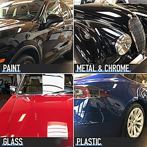 Aerolon 16 Oz Tech Shine Fast Wet-Applied Ceramic Polymer Car Wax Coating Kit, Top Coat Polish and Sealer for Car Bike Boat, Auto Detailing Accessory for Hydrophobic Mirror Shine Gloss Kit and Applicators