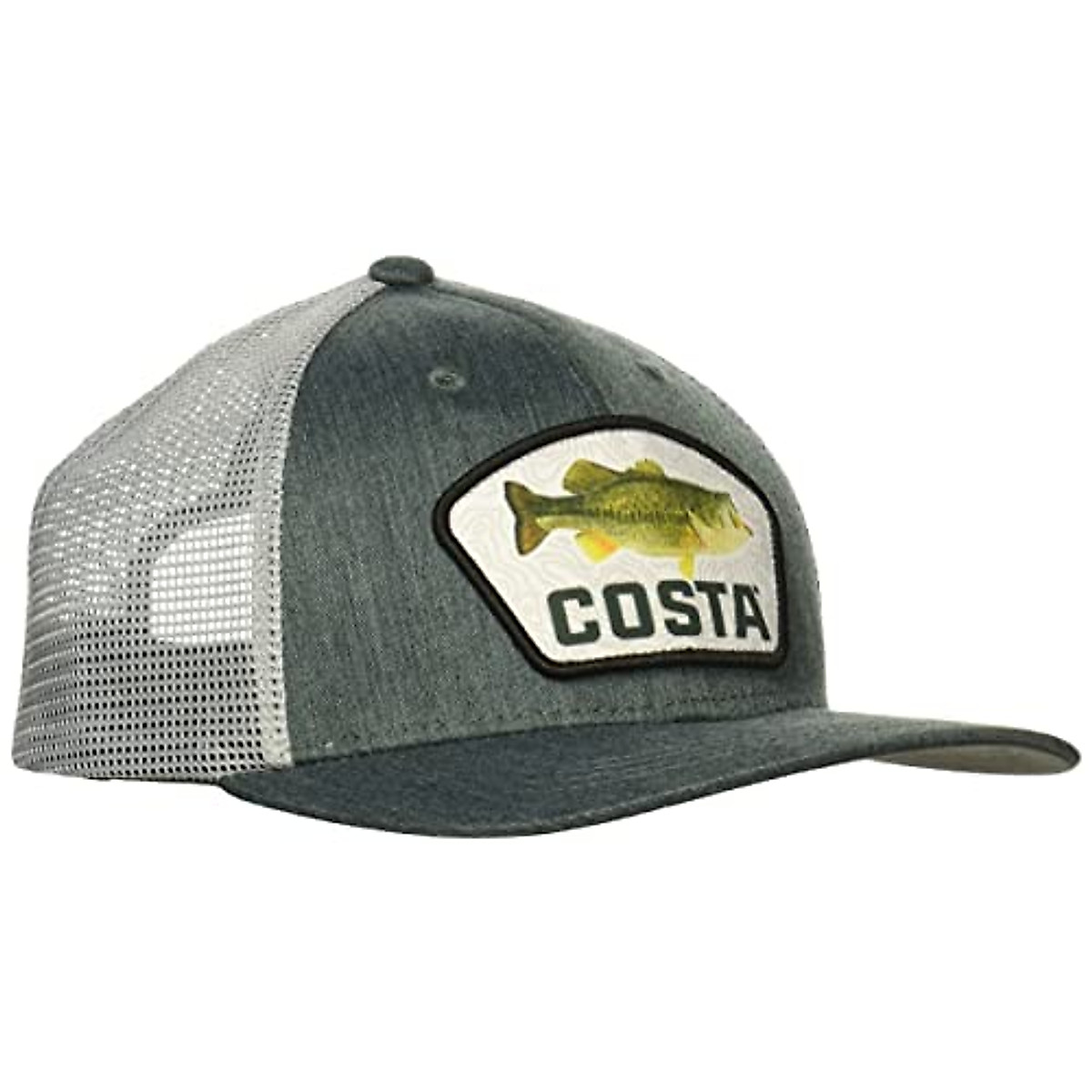 Costa Topo Trucker Hat, Green Heather Largemouth Bass