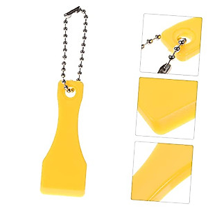 SEWOART 50 Pcs Scraper Scratcher Keychain Tool Scratching Tools Ticket Scratcher Tools Label Scraper Tool Stickers Label Scratcher Ticket Card Labels Yellow Plastic