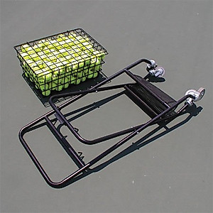 Oncourt Offcourt Tennis Ball Cart – 250 Ball Capacity/Full-Sized Traveling Cart/Comes with Removable Divider