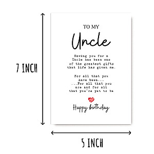 To My Uncle - Uncle Birthday Card - Uncle Is The Greatest Gifts In My Life - Birthday Card For Uncle - Gift For Uncle Card- Christmas Gifts For Uncle