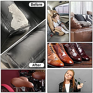 Leather Repair Patch 8×11 inch Strong Adhesive Repair Tape, Anti Scratch Patch for Couch, Sofas, Car Seat, DIY Furniture Upholstery, Handbags, Jackets First Aid Stick On Patch(Black)