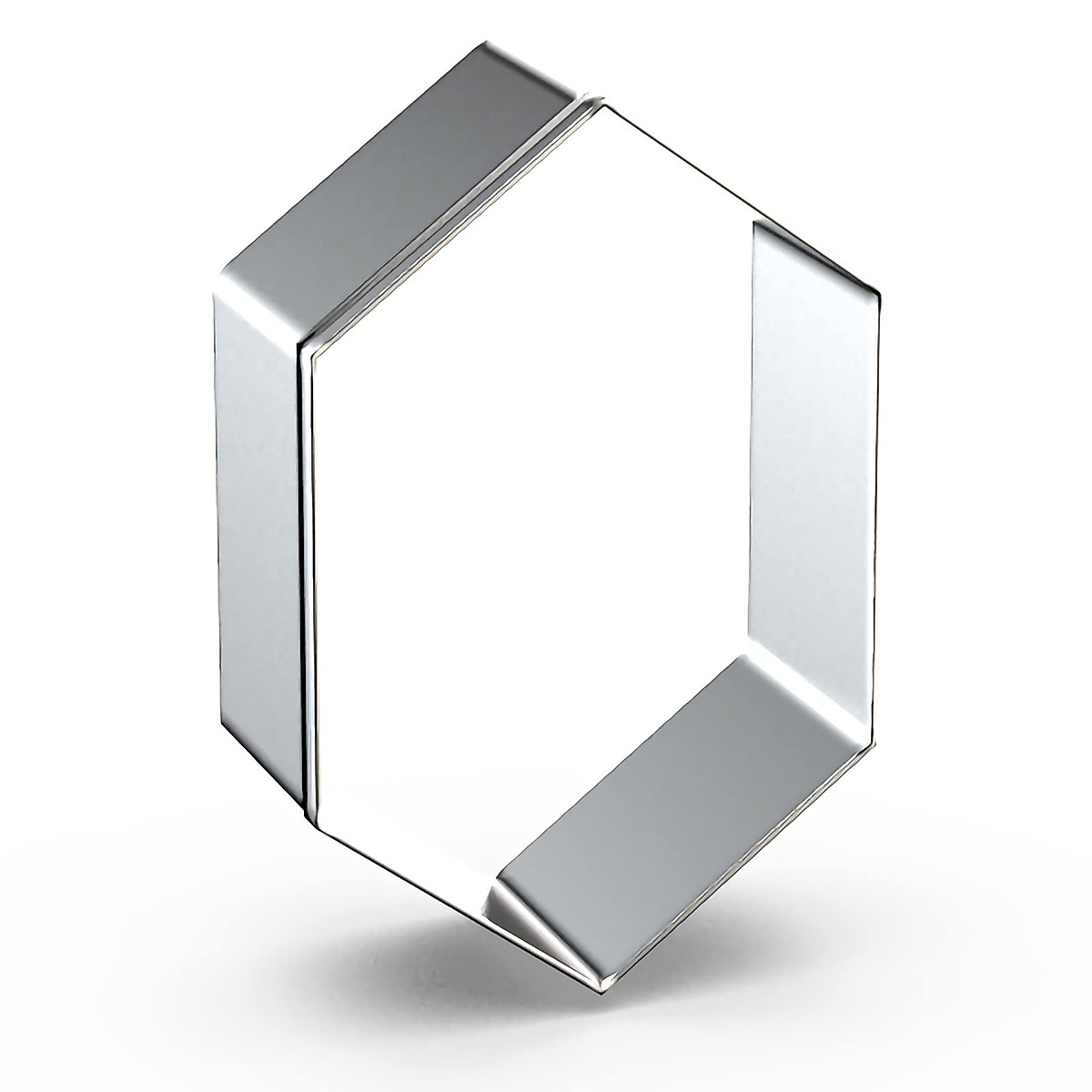 Long Hexagon Cookie Cutter Set Large - 5 Inch, 4 Inch, 3 Inch, 2 Inch - Geometric Gem Cookie Cutters Shapes Molds - Stainless Steel