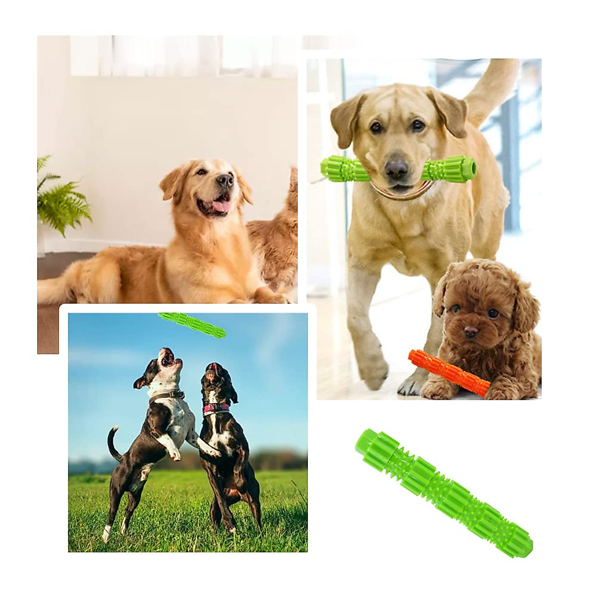 huanghqWanJia Dog Chew Toy Long Dog Molar Stick Interactive Dog Teeth Cleaning Toy for Small Medium Dog Pet Feeder Training