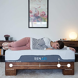 Sensei Classic Orthopaedic Memory Foam Mattress in a Box l Manufactured with CertiPUR-US l Certified Foams with Removable and Washable Cover l Semi Firm (Queen)