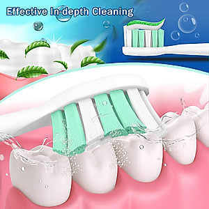 Aoremon Replacement Heads for Sonicare Philips Toothbrush: Compatible with Sonicare DiamondClean HX6063/65, 2 Series Hx9023/65 and Other Click on Electric Toothbrush