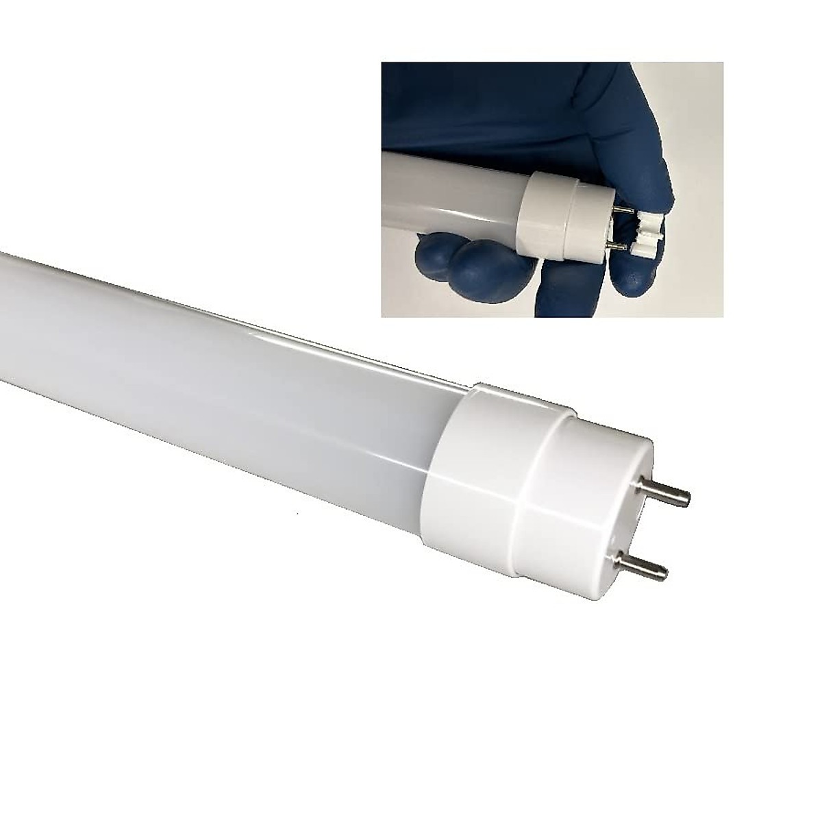Fulight Type B & Rotatable LED F14T8 Tube Light-15-Inch 7W (14W Equivalent), Daylight 6000K, Double-End Powered, Frosted Cover, Works from 85-265VAC (Not a Plug-and-Play)