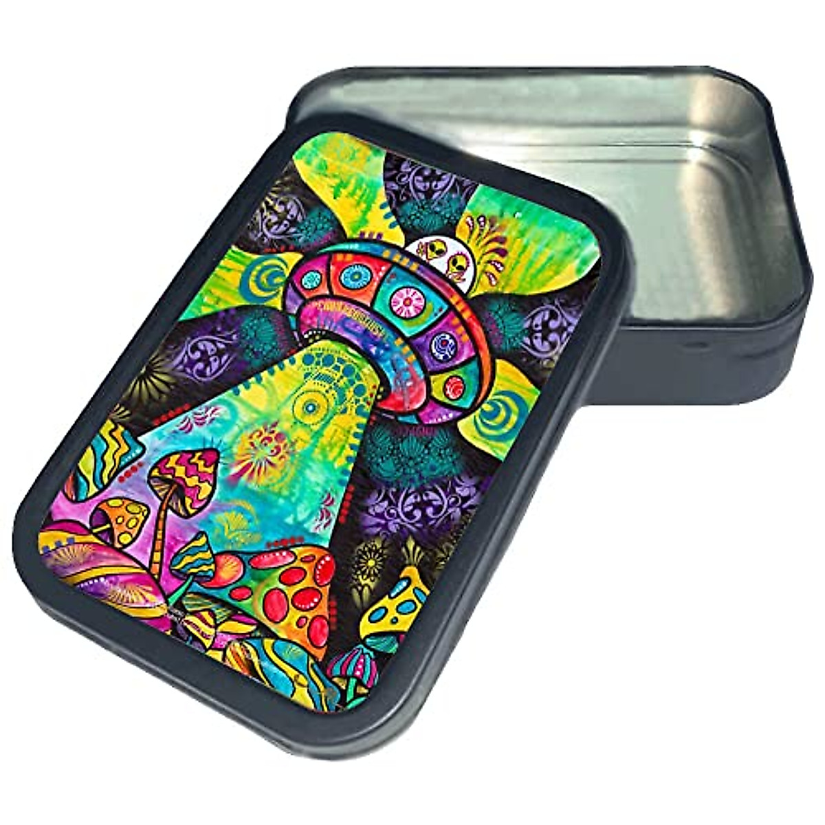 Stash Tins - Alien Space Ship by Dean Russo Storage Container 4.37" L x 3.5" W x 1" H