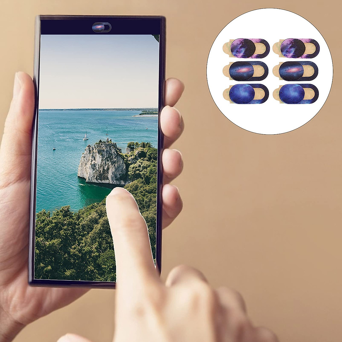 Hemobllo 6pcs Privacy Cover Lens Caps Web Cameras Camera Covers Computer Webcam Covers Web Camera Lens Caps Durable Webcam Covers Professional Webcam Covers Webcam Lens Covesr