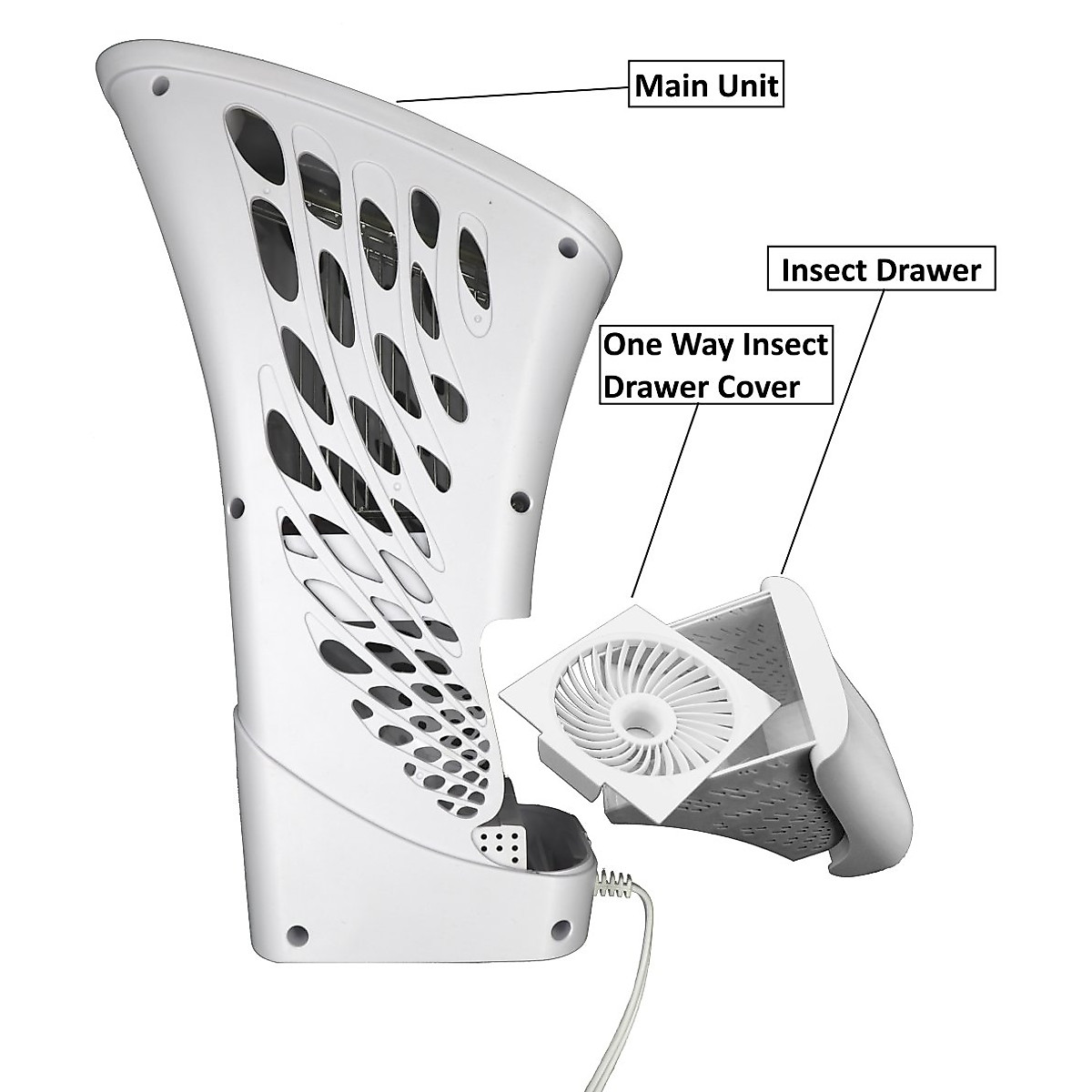 Cleanrth XVAC500 X-Vactor Insect Bug Zapper and Fly Vacuum Trap All-in-One