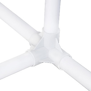 Essentially Yours Pyramid Towel Rack 10 Bar - Dry Wet Towels, Organize Fresh Towels, Poolside Towel Storage Organizer, (35.5" W x 35.5" L x 55" H), White Style 744125