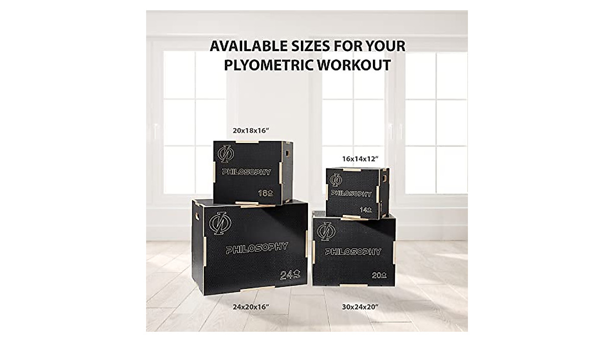 Philosophy Gym 3-in-1 Non-Slip Plyo Box | Adjustable & Durable Fitness ...