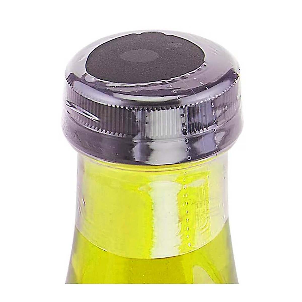 45 x 25 mm Flat Cut Perforated Shrink Bands (Fits approx. 24mm diameter Standard Caps) - Tamper Evident PVC Wrap Sleeves for Bottles and Jars - No Print (250)