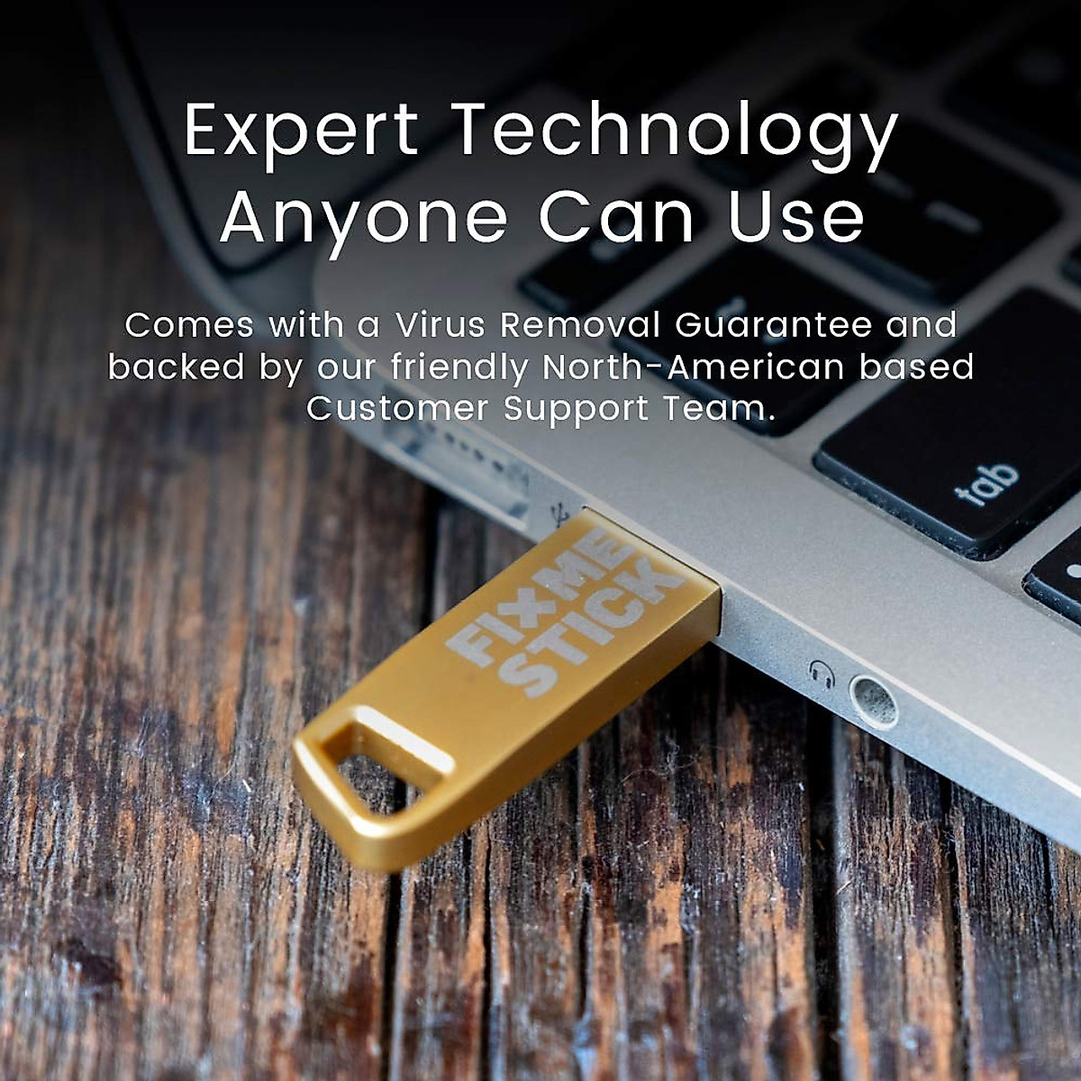 FixMeStick Gold Computer Virus Removal Stick for Windows PCs - Unlimited Use on Up to 5 Laptops or Desktops for 2 Years - Works with Your Antivirus
