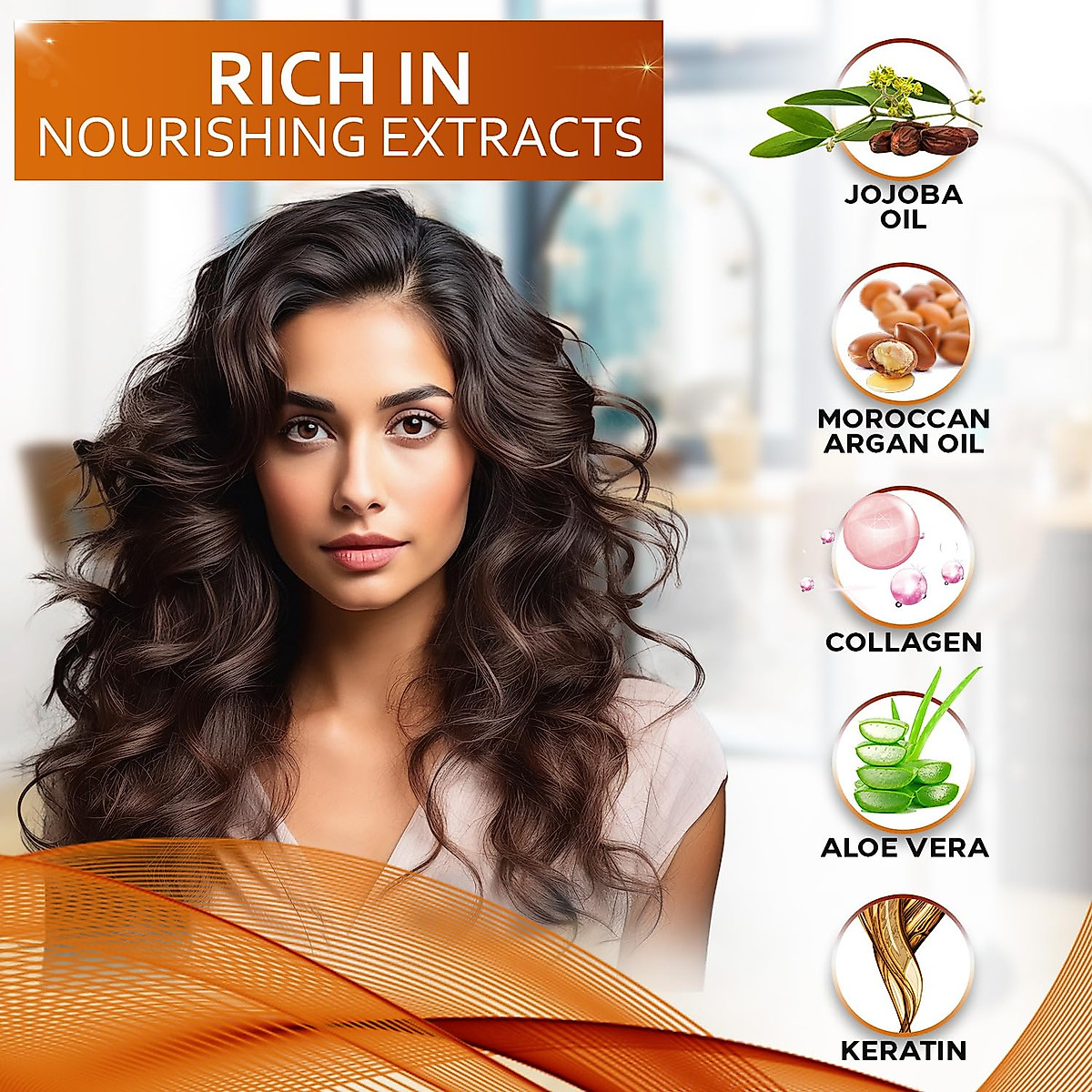 Moroccan Argan Oil Shampoo and Conditioner Set - Sulfate Free with No Parabens - Botanicals for Women and Men - Professional Moisturizing, Anti Frizz, Hydrating Solution for Dry, Wavy and Curly Hair