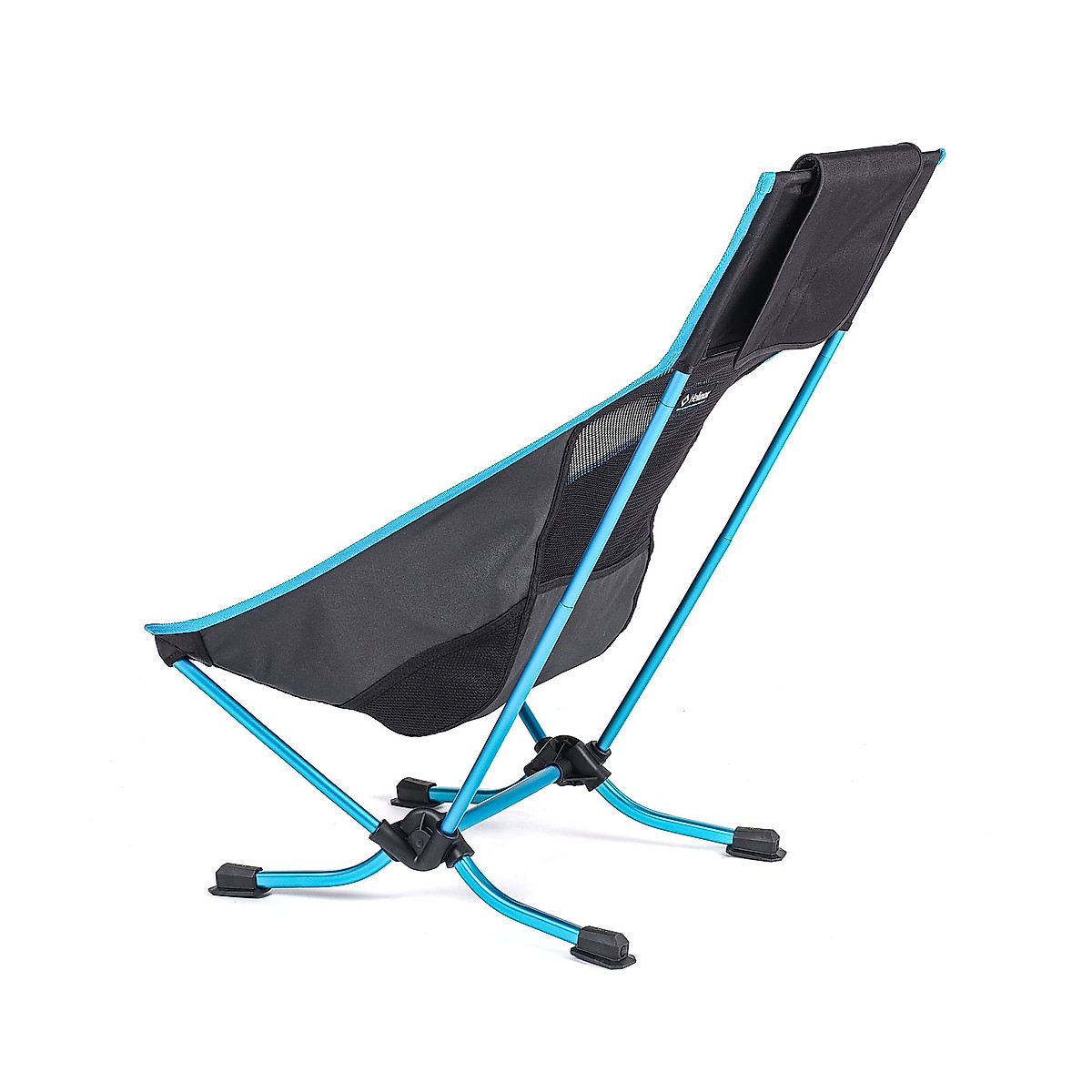 Helinox Beach Chair Lightweight, Lower-Profile, Compact, Collapsible Camping Chair, Black, with Pockets