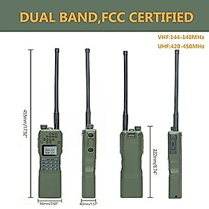 Baofeng AR-152 10W Ham Radio Tactical Powerful Dual Band Radio Handheld Long Range Two Way Radio with Tactical Antenna,12000mAh Battery and Programming Cable Full Set