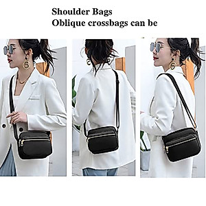 DIHKLCIO Nylon Crossbody Bags for Women Purses and Handbags Women's Casual Messenger Bags Waterproof Black Crossbody Purse (black)