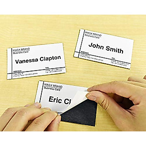 MagX Magnetic Business Card with Adhesive 2x3.5 inch(100-pack), Magnets with Self Adhesive, Peel and Stick, Stationery, Office Supply