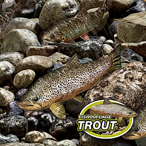 Fishouflage Trout American Flag Fishing Cap - Fishing & Freedom Camo Men's Baseball Hat