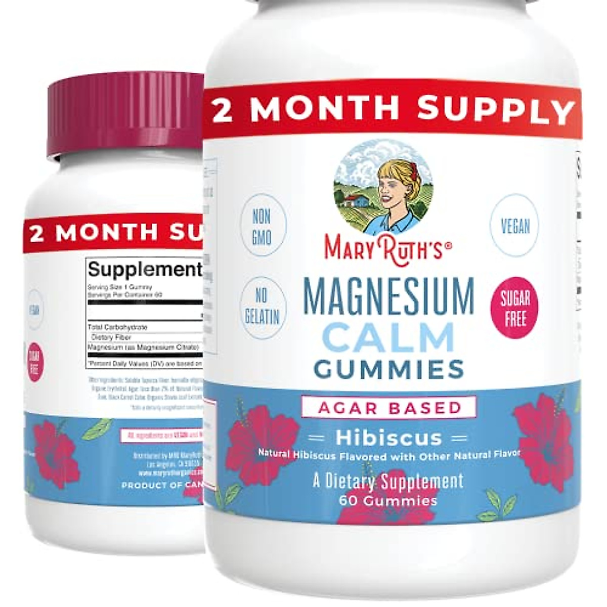 USDA Organic Men' s Multivitamins Gummies & Magnesium Citrate Gummies Bundle by MaryRuth's | Immune Support | Calm Magnesium Gummies for Adults & Kids 4+ | Stress Relief, Bone, Nerve, Gut Health