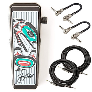 Briskdrop Dunlop JC95B Jerry Cantrell Rainier Fog Cry Baby Wah Bundle with 2 MXR Patch Cables and 2 Instrument Cables (JC95Bbundle)