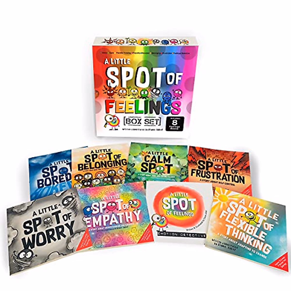 A Little SPOT of Feelings 8 Book Box Set (Book 25-32: Empathy, Frustration, Calm, Belonging, Worry, Boredom, Flexible Thinking, & Feelings Detective)