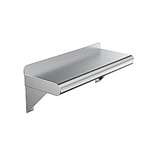 AmGood 6" X 16" Stainless Steel Wall Shelf | Metal Shelving | Garage, Laundry, Storage, Utility Room | Restaurant, Commercial Kitchen | NSF