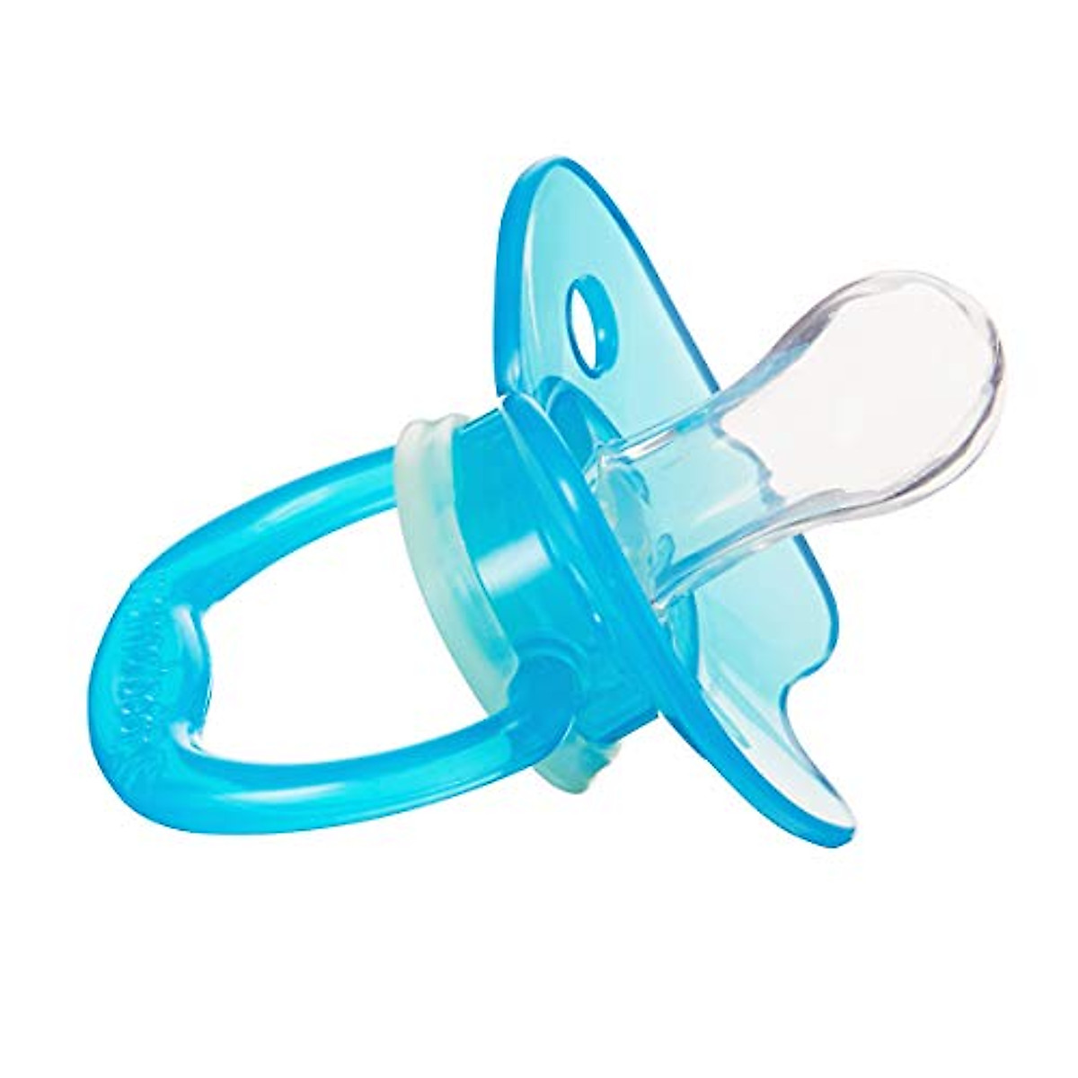 Amazon Brand - Mama Bear Glow-in-the-Dark Baby Pacifier, Stage 1 (0-6M), BPA Free, Assorted Colors (Pack of 4)