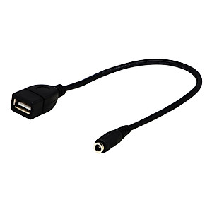 zdyCGTime USB 2.0 AFemale to DC 3.5x1.35mm Female Adapter Cable 5 Volt DC Barrel Power Jack Charging Cable for Tablet, Electronic Dog, Access Control Attendance (28CM/11inch F/F, DC 3.5x1.35mm-2packs)