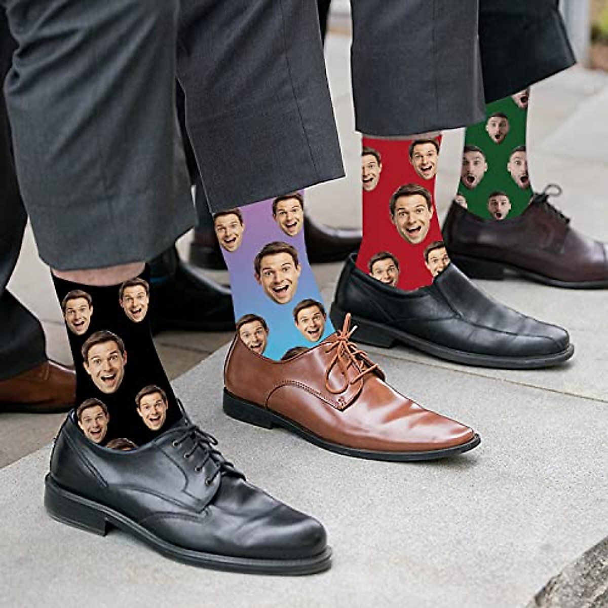 Yofair Custom Face Socks for Men Personalized Funny Socks with Picture Customized Socks Couples Christmas Gag Gifts for Women