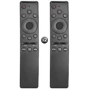 【Pack of 2】 Replacement Remote Control Compatible for All Samsung TV LED QLED UHD SUHD HDR LCD Frame Curved Solar HDTV 4K 8K 3D Smart TVs, with Buttons for Netflix, Prime Video, hulu
