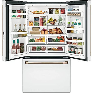 Cafe CWE23SP4MW2 23.1 cu. ft. Smart French Door Refrigerator in Matte White, Counter Depth and Fingerprint Resistant