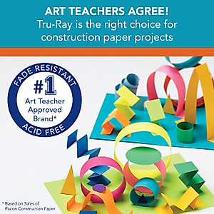 Pacon Tru-Ray Heavyweight Construction Paper, Festive Green, 12" x 18", 50 Sheets