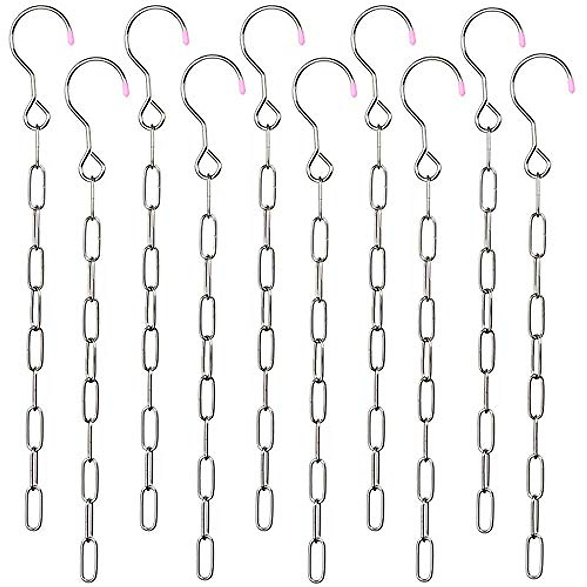 Falytemow Stainless Steel Space Saving Hanger Chains Magic Hangers Closet Space Saver Hanger Organizer Cascading Hangers Gain 80% More Space Set of 10