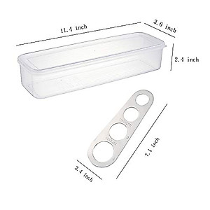 N-X Clear Pasta Storage Containers with Measuring Tool | Rectangular Pasta Containers | Spaghetti Noodles Container Storage | Pasta Canister Set | Kitchen & Pantry Organization