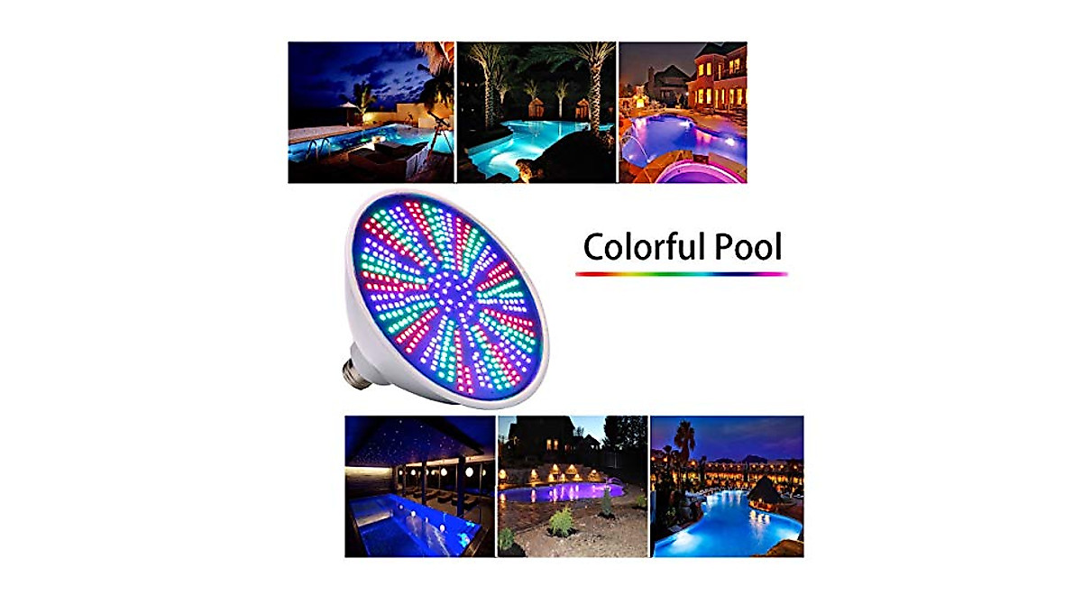 RGB Pool Light Bulb - 40W E26 Color Changing LED for Inground Pools