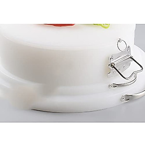 MMOOCO Chopping Board, Kitchen Round Thickened PE Plastic Cutting Board, Vegetable Pier Cutting Board Cutting Board, Chopped Bone (Size : 43 * 2cm)